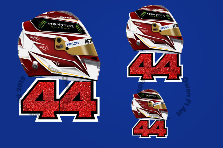 Lewis Hamilton – 2019 Helmet Red 44 – Scuderia GP