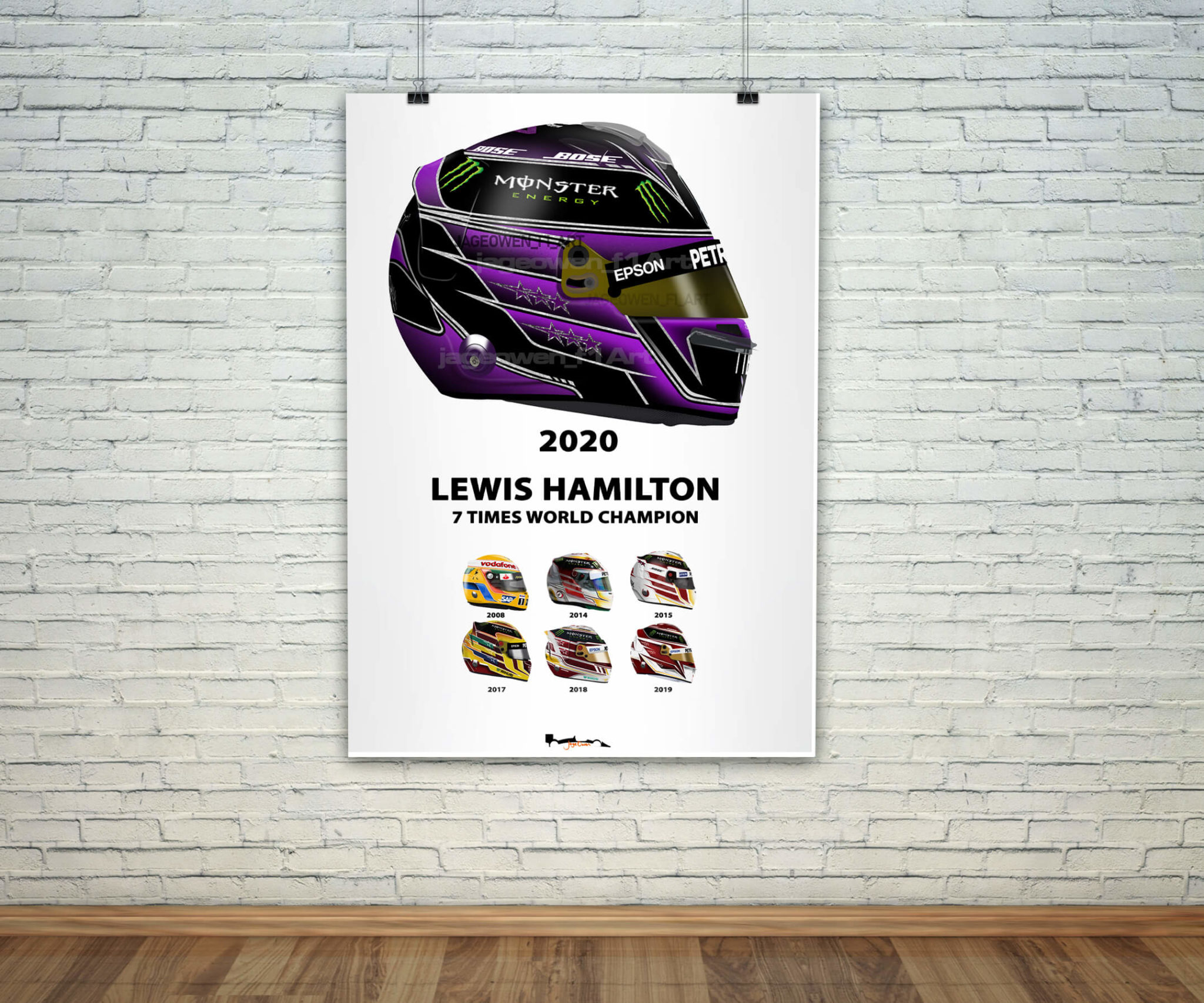 Lewis Hamilton – 7 Times World Champion White – Scuderia GP
