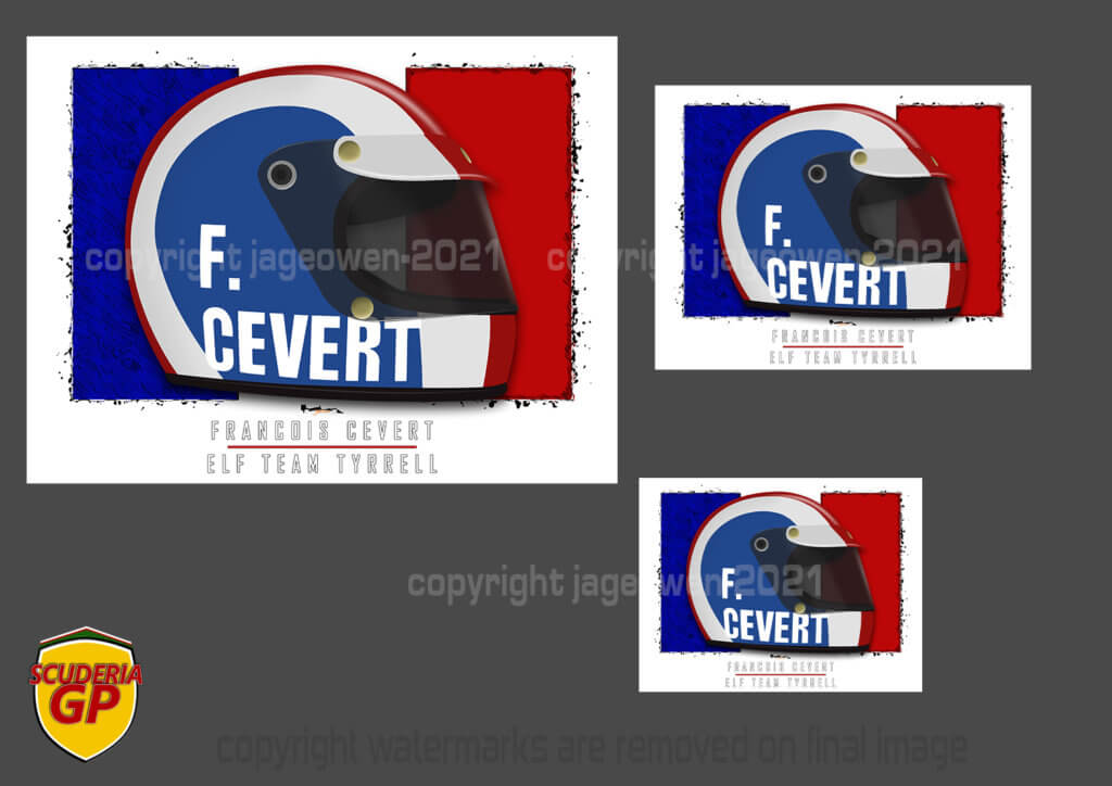 Francois Cevert – 1971 F1 Helmet Left Flag – Scuderia GP