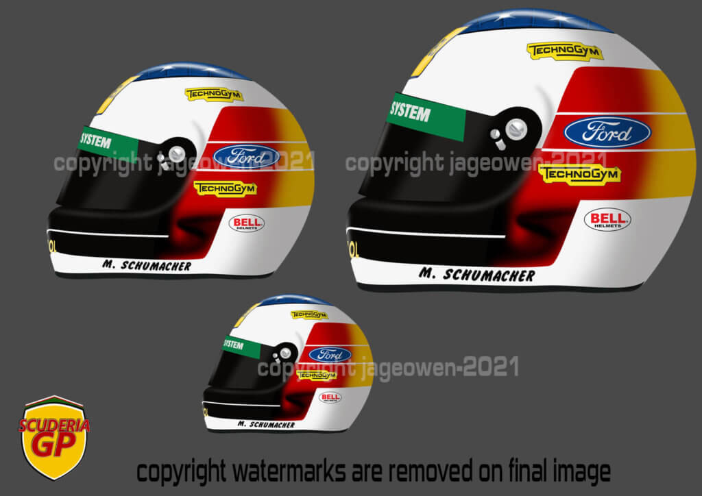 Michael Schumacher 1993 Grand Prix Benetton F1 Helmet. – Scuderia GP