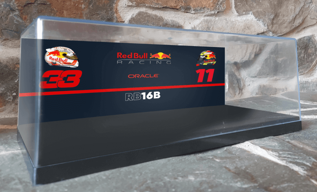 Custom Red Bull RB16B Sponsor Backdrop for F1 Minichamps 1/18 – Scuderia GP