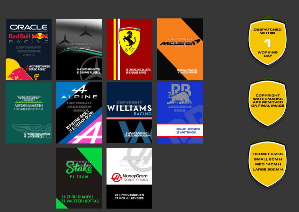 2024 F1 Team Sponsor Logo Stickers – Scuderia GP