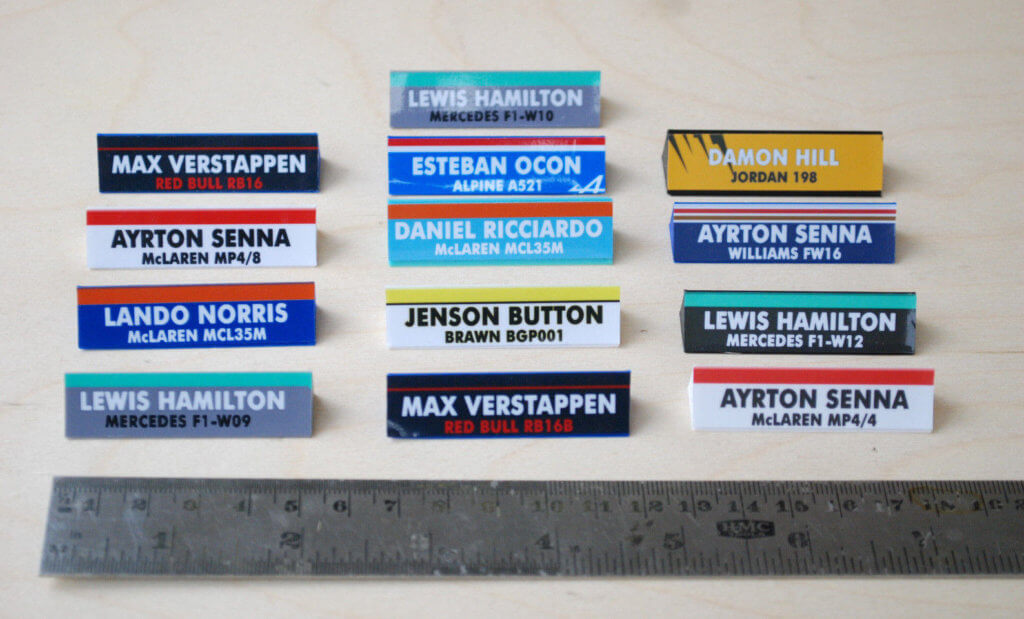 F1 1/18 Car Name Plates 3D Printed – Scuderia GP