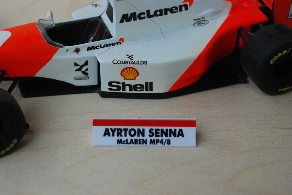 F1 1/18 Car Name Plates 3D Printed – Scuderia GP