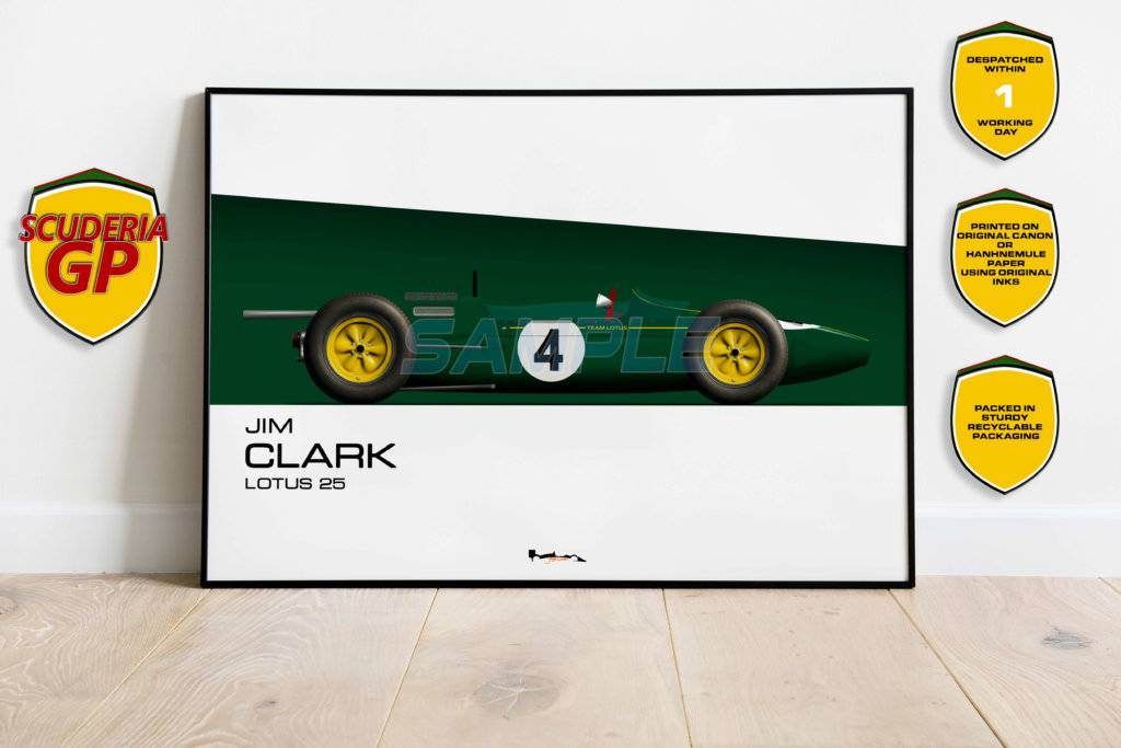 Jim Clark – Lotus 25 Print – Scuderia GP